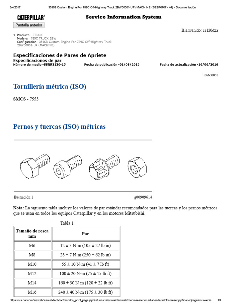 Torque en Milimetros | PDF | Tornillo | Metalurgia