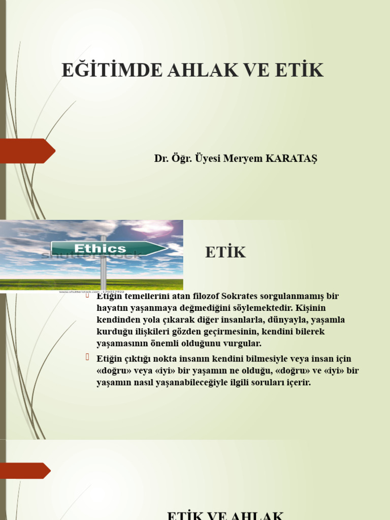 E Itimde Ahlak Ve Etik 2 | PDF