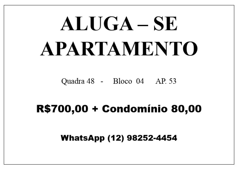 Placa de Aluga Se | PDF