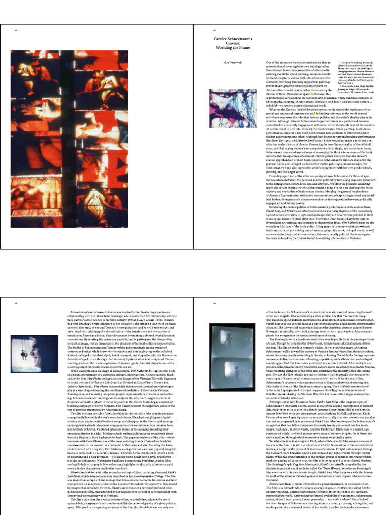 Osterweil, Schneemann Worlding The Frame | PDF