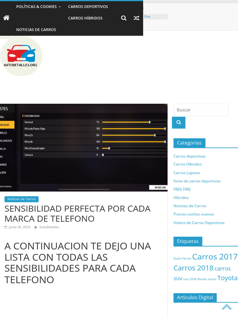 Sensibilidad Perfecta Por Cada Marca de Telefono | PDF | Yo telefono | Teléfonos móviles