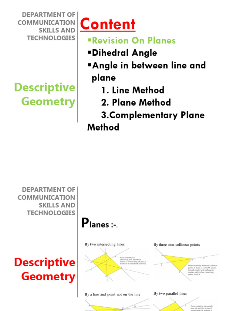 Lecture - (Intersections and Angles) | PDF | Angle | Line (Geometry)