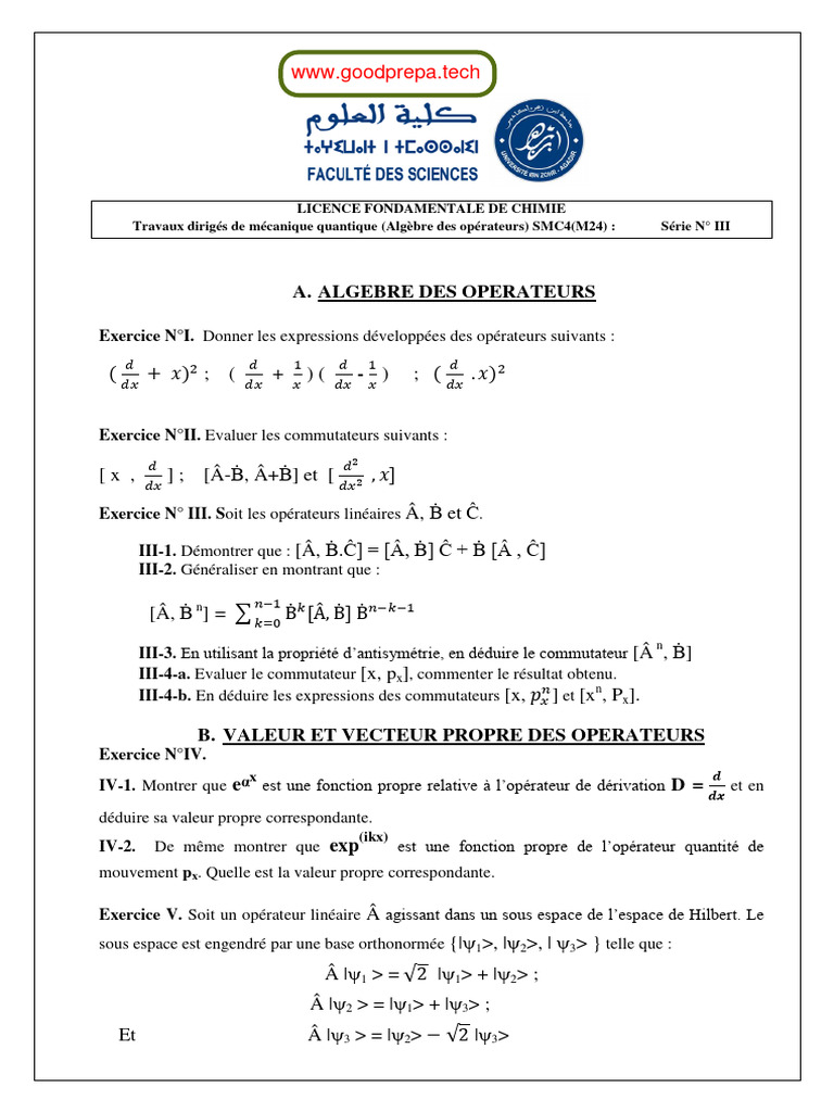 SERIE3 Operateurs Sans Correction | PDF
