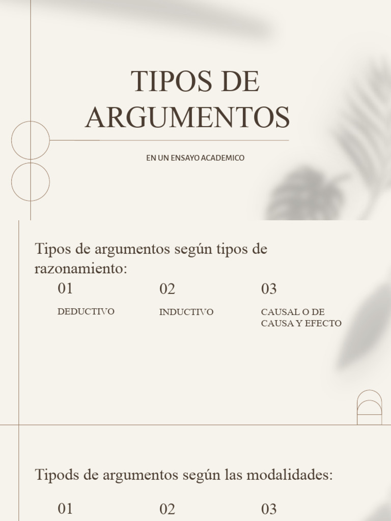 Tipos de Argumentos | PDF