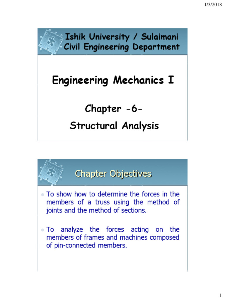 Chapter 6 Structural Analysis - 2 | PDF | Truss | Force