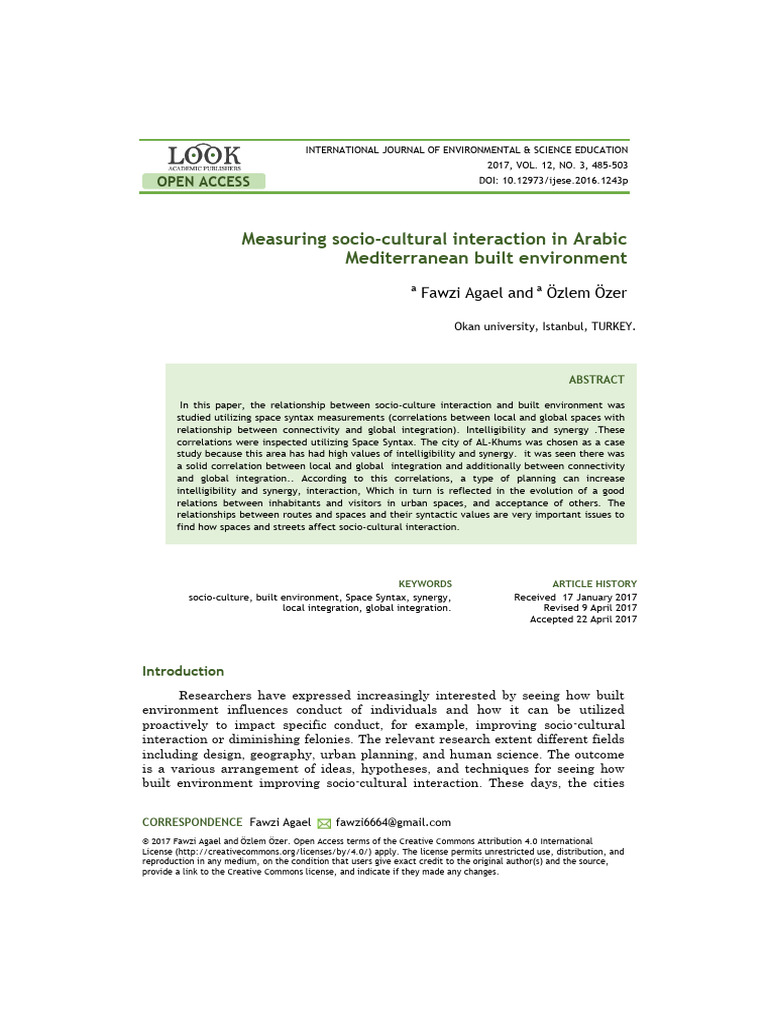 IJESE 1822 Article 5914197c5a0c1 | PDF | Space | Built Environment