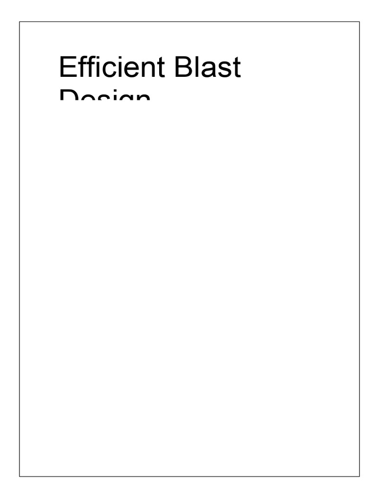 4.0m Blast Design | PDF | Density | Physical Quantities