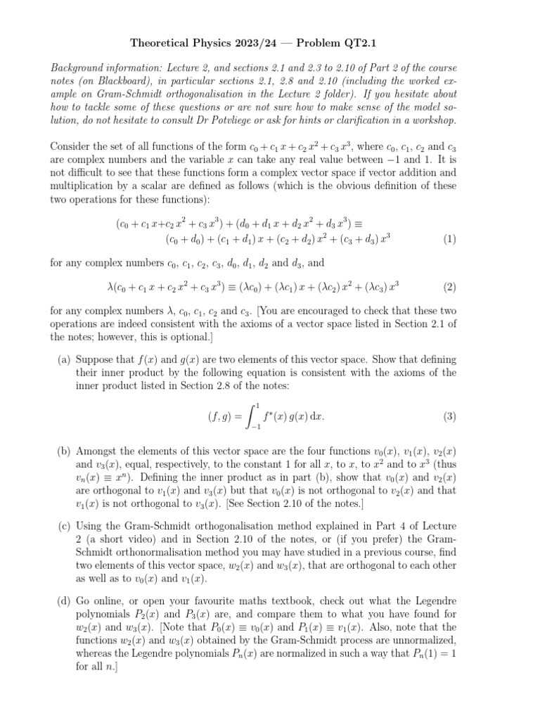 Phys2631 Q9 QT2 Q1 | PDF | Abstract Algebra | Mathematical Concepts