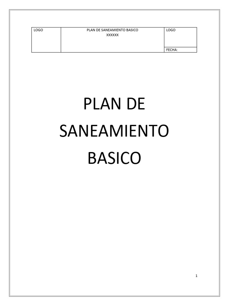 Manual Plan de Saneamiento Basico Dimf 2024 | PDF | Alimentos | Saneamiento