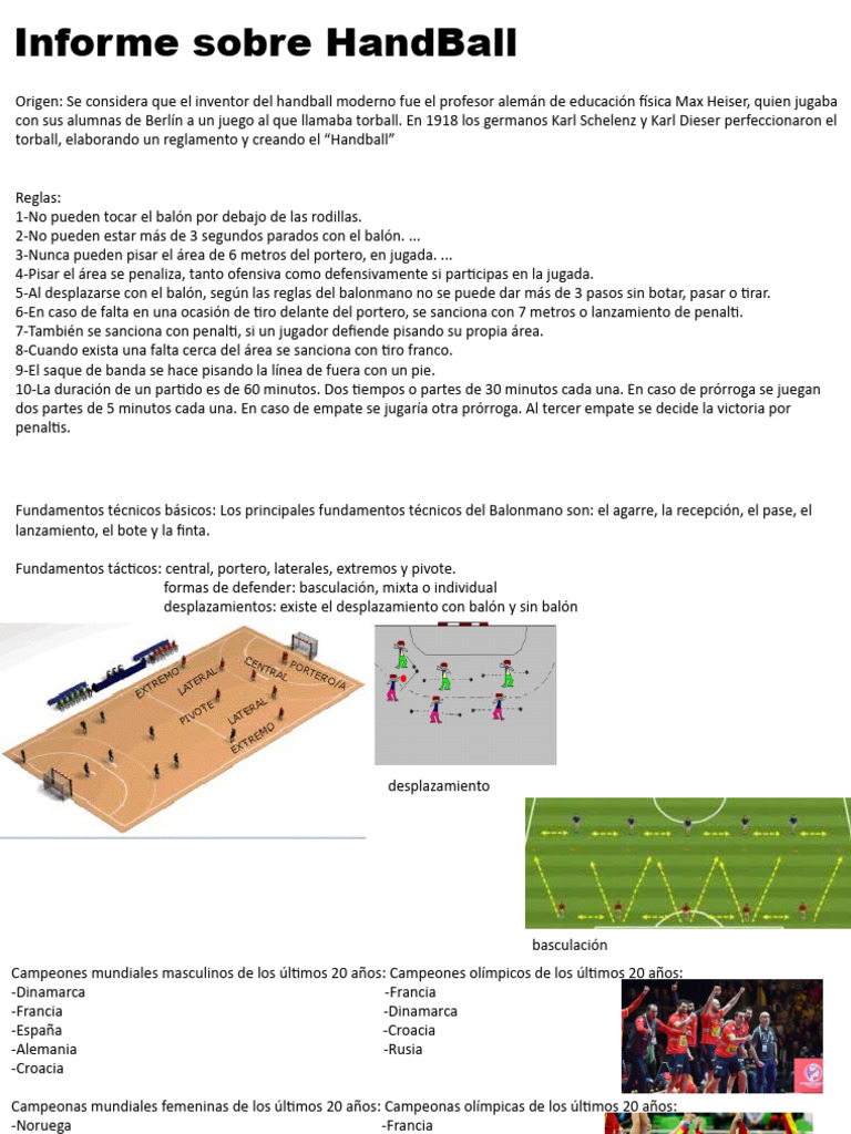 Informe Handball | PDF