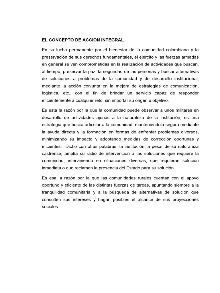 Accion Integral | PDF | Estado (política) | Paz