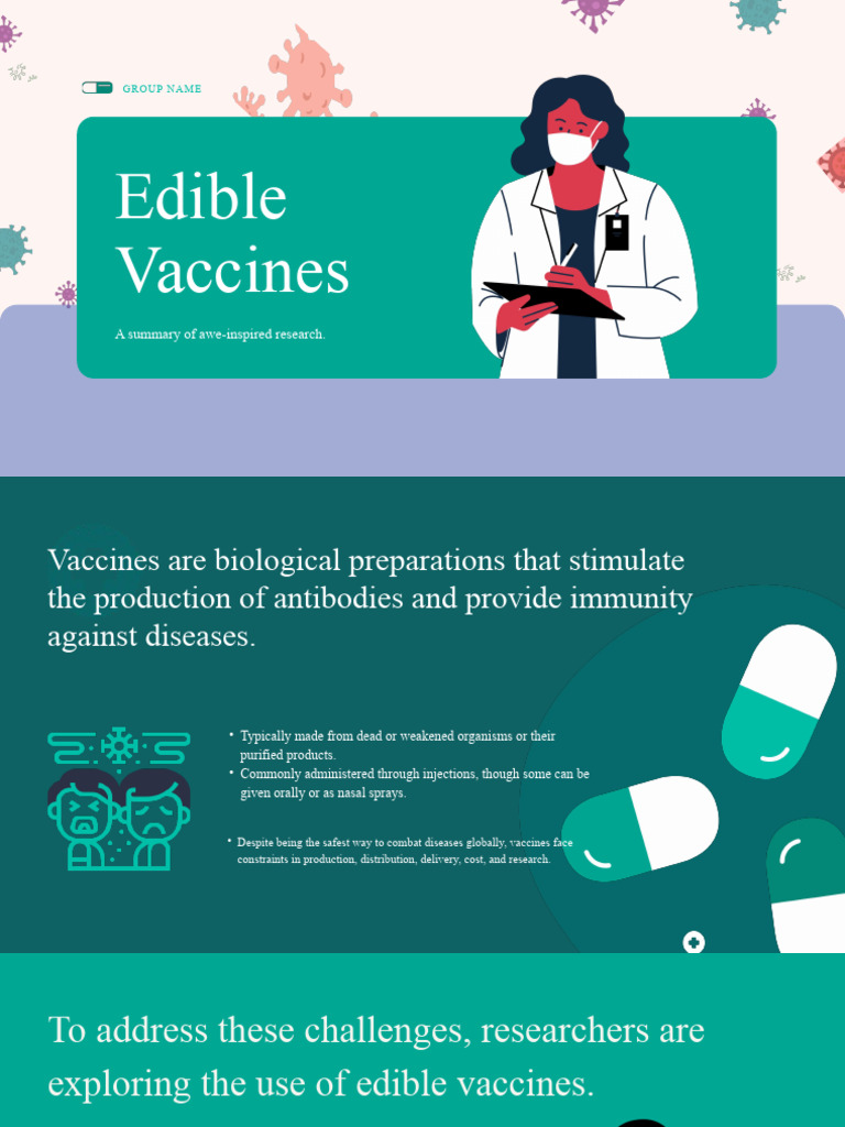Edible Vaccines | PDF | Vaccines | Vaccination