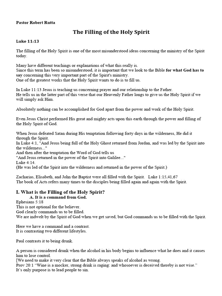 Understanding the Holy Spirit | PDF | Jesus | Ministry Of Jesus