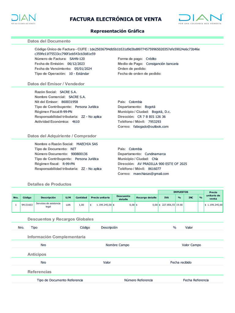 06 12 Sacre | PDF | Factura | Business