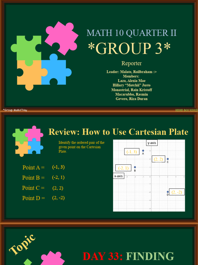 Mathematics Group 3 Report | PDF | Circle | Cartesian Coordinate System