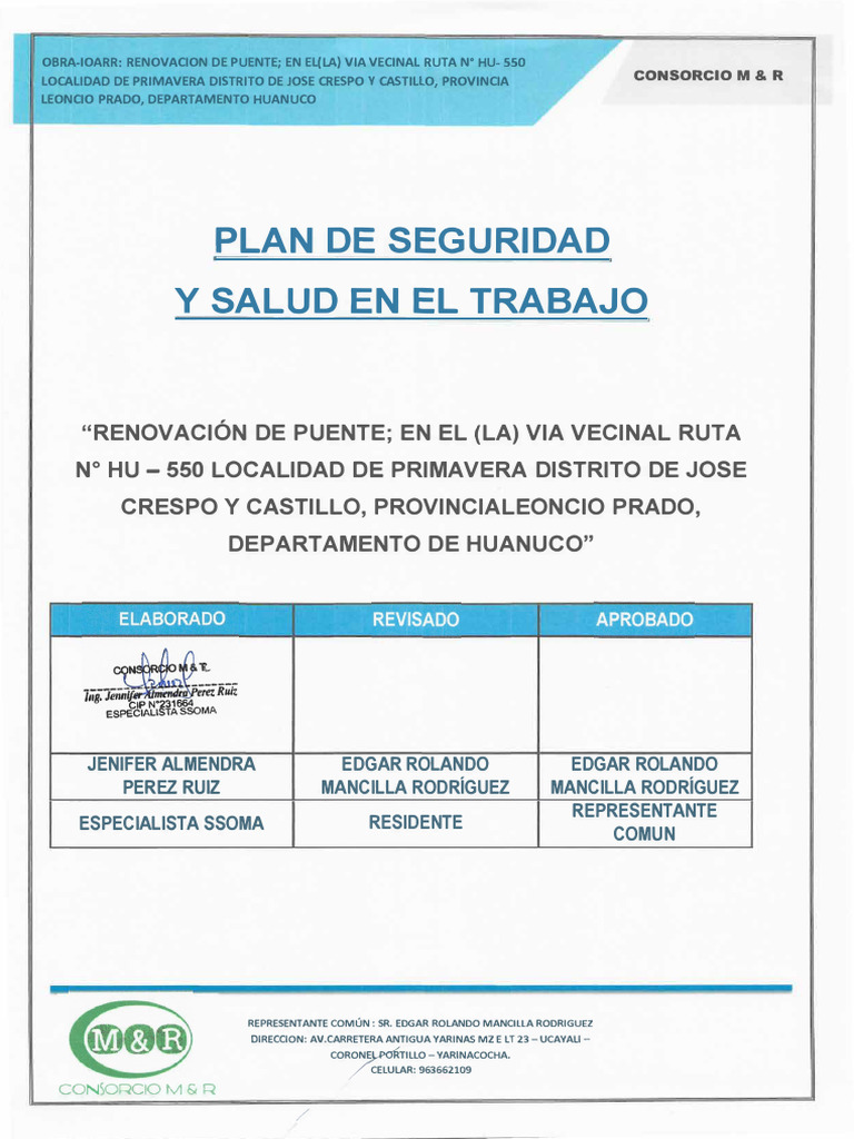 PLAN DE SEGURIDAD | PDF