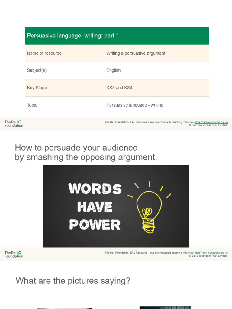 Writing A Persuasive Argument 1 | PDF | Persuasion | Truth