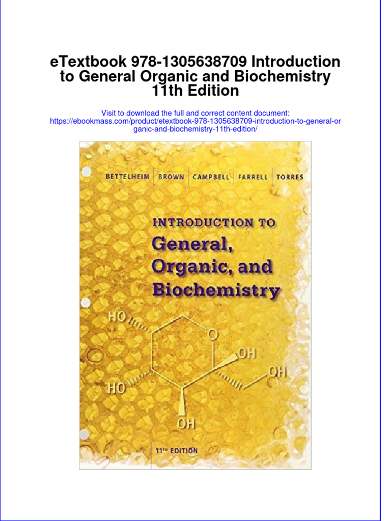 Instant Download Etextbook 978 1305638709 Introduction To General Organic and Biochemistry 11th ...