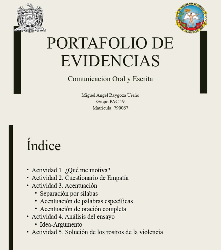 Portafolio de Evidencias | PDF