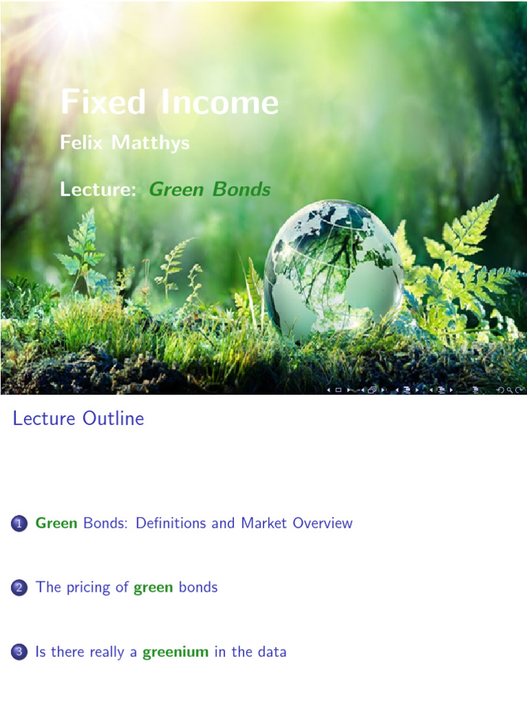 Understanding Green Bonds and Their Pricing | PDF | Bonds (Finance) | Fixed Income