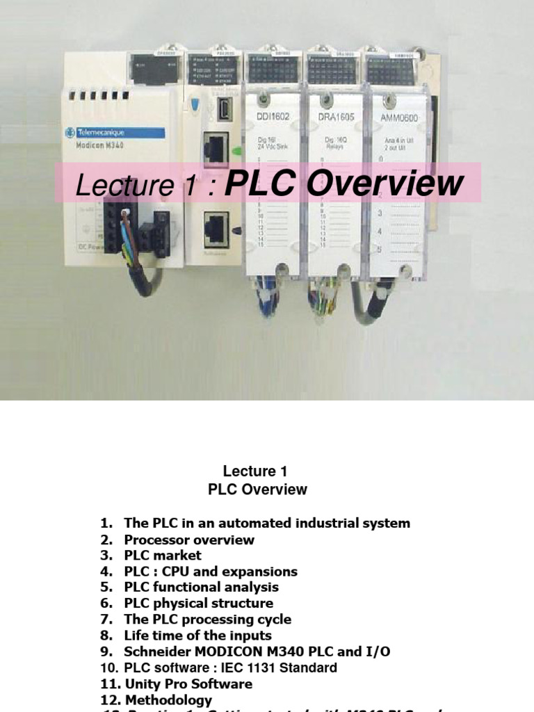 Lecture 1 | PDF | Programmable Logic Controller | Input/Output Lecture 1 | PDF | Programmable Logic Controller | Input/Output