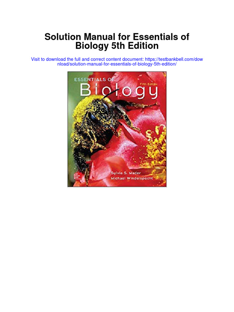 Instant Download Solution Manual For Essentials of Biology 5th Edition ...
