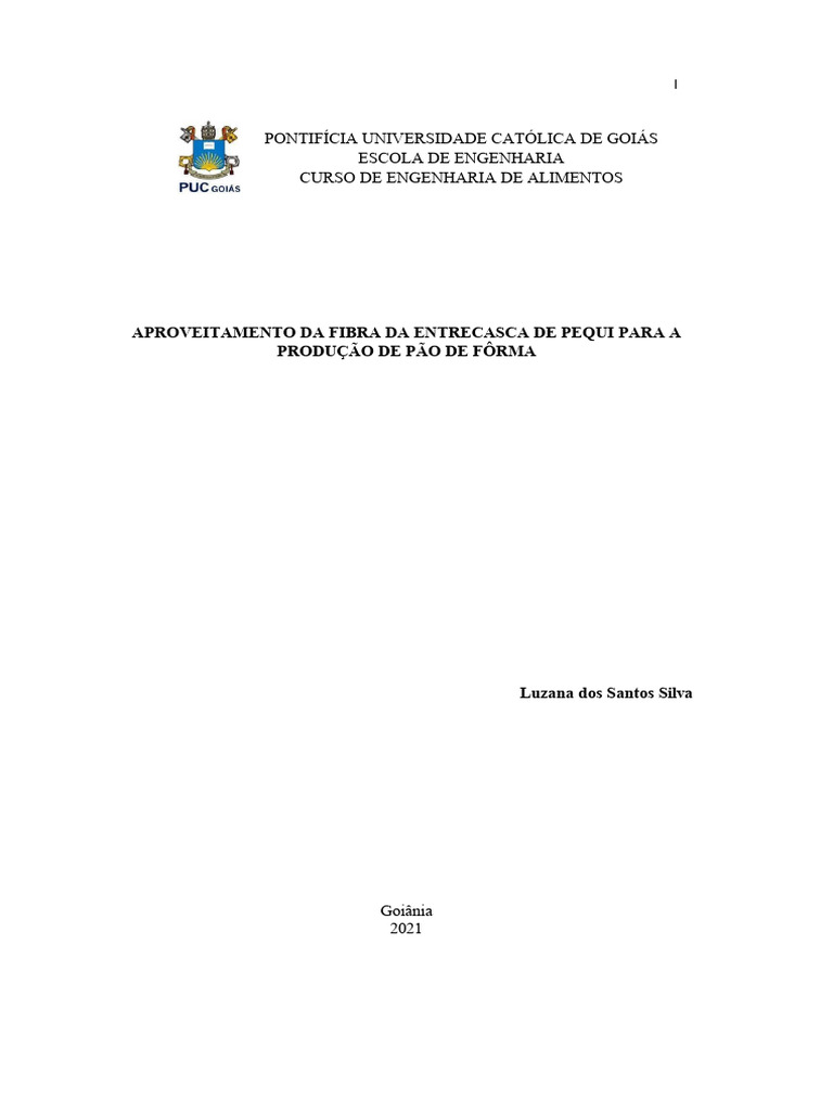 TCC2 - Versão Final - LUZANA DOS SANTOS SILVA 14 06 21 | PDF | Pães | Glúten