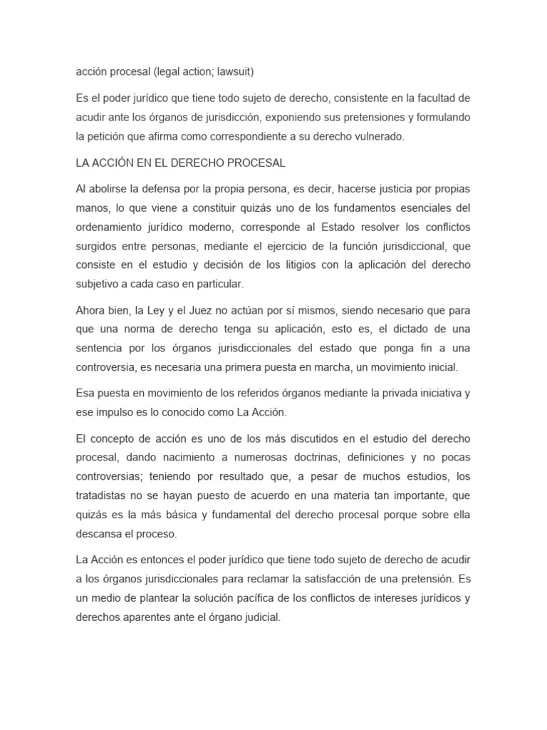 Acción Procesal TEMA 3 D.P.C | PDF | Ley procesal | Jurisdicción