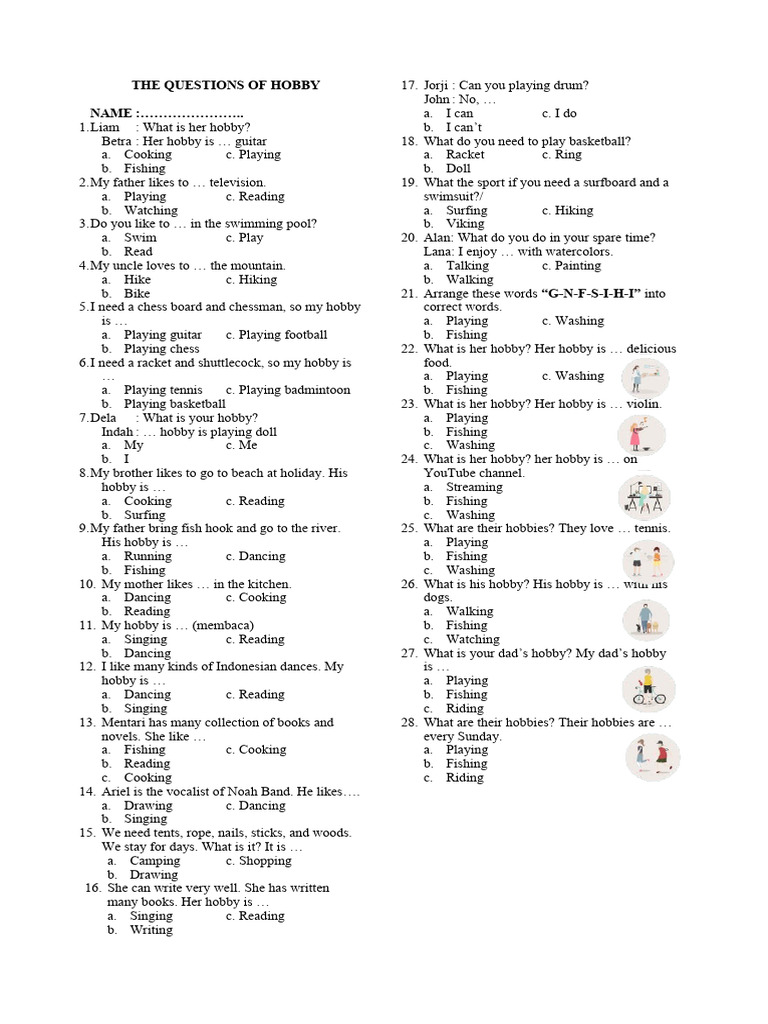 The Questions of Hobby | PDF