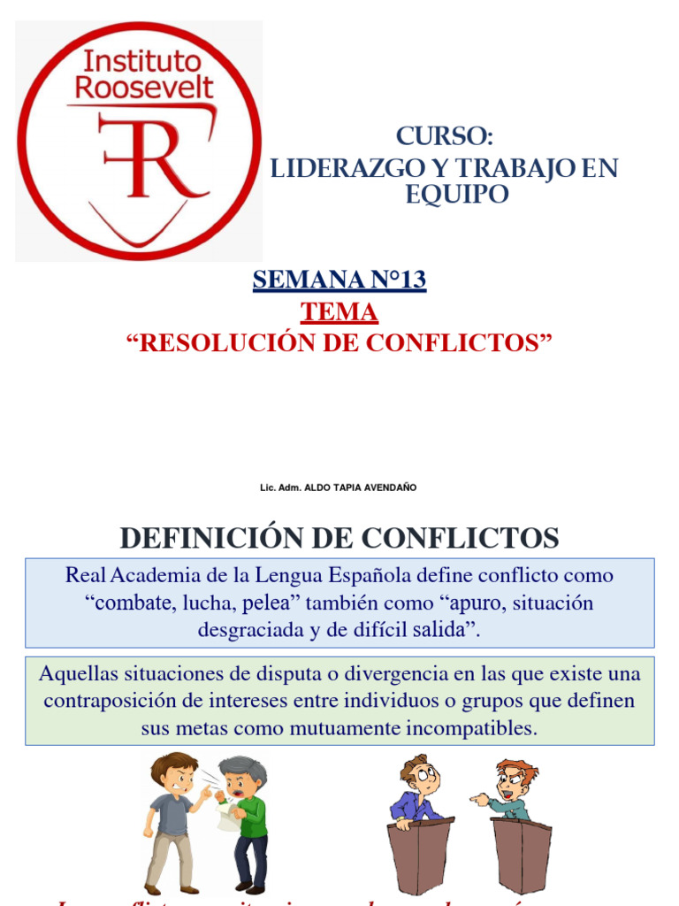 13 Resolucion de Conflictos | PDF | Conflicto (proceso)