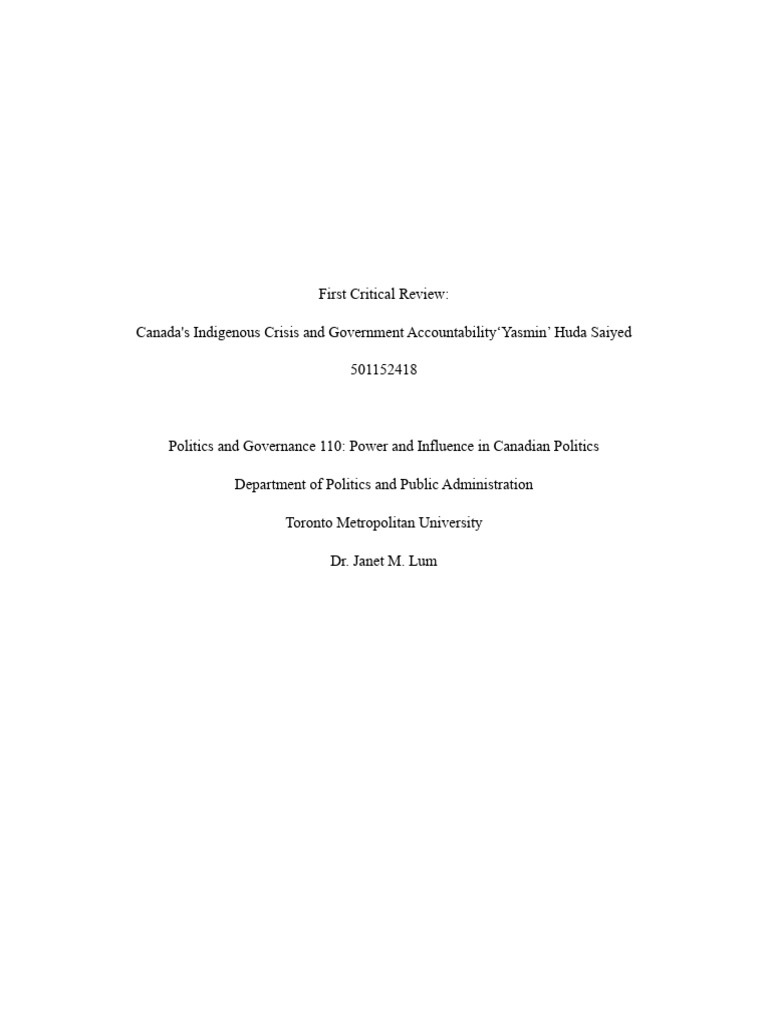 Ethical Review 1 Pog 110 | PDF | Canada | Justice