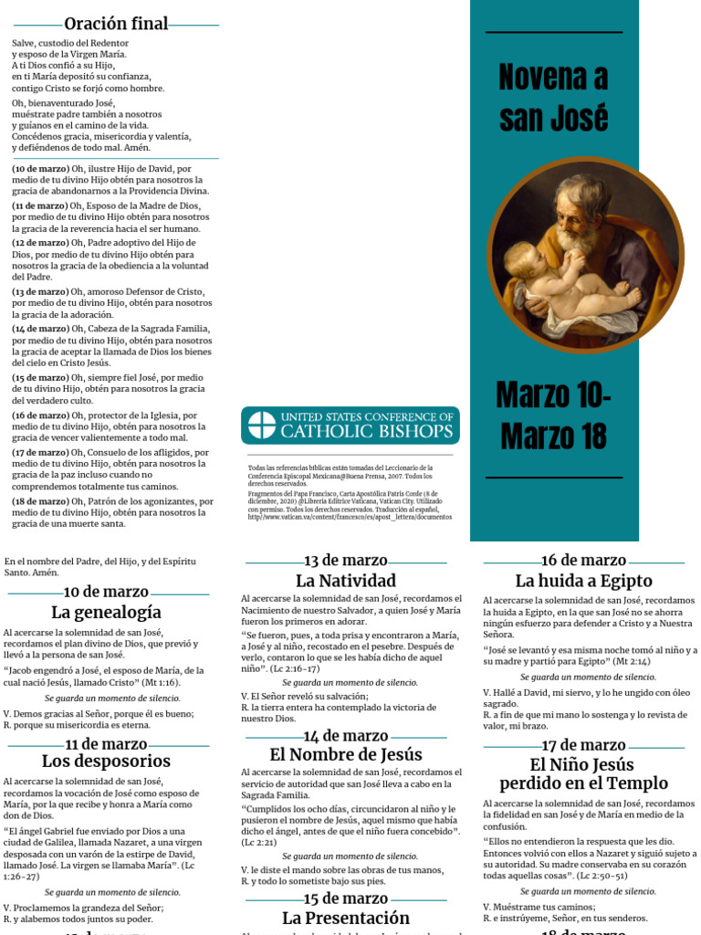 Novena San Jose Espanol | PDF | María, madre de Jesús | San José