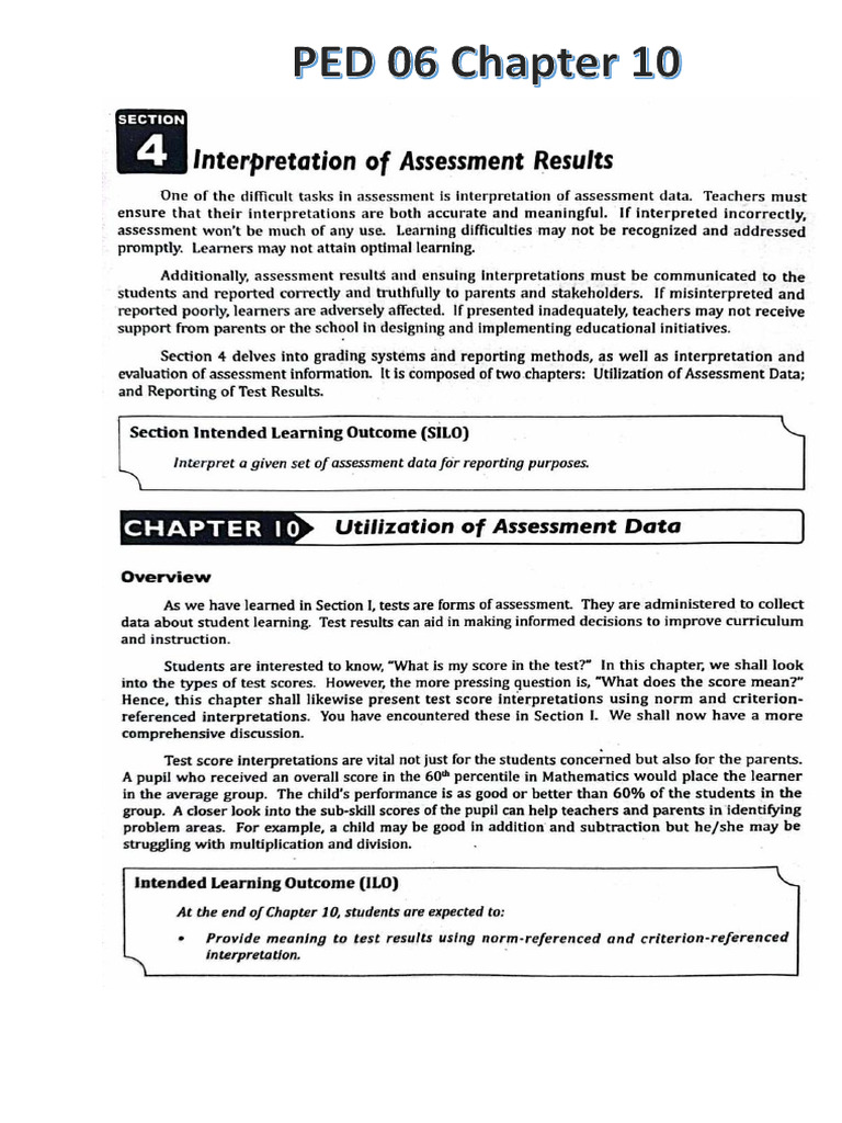 PED 06 Chapters 10 11 | PDF