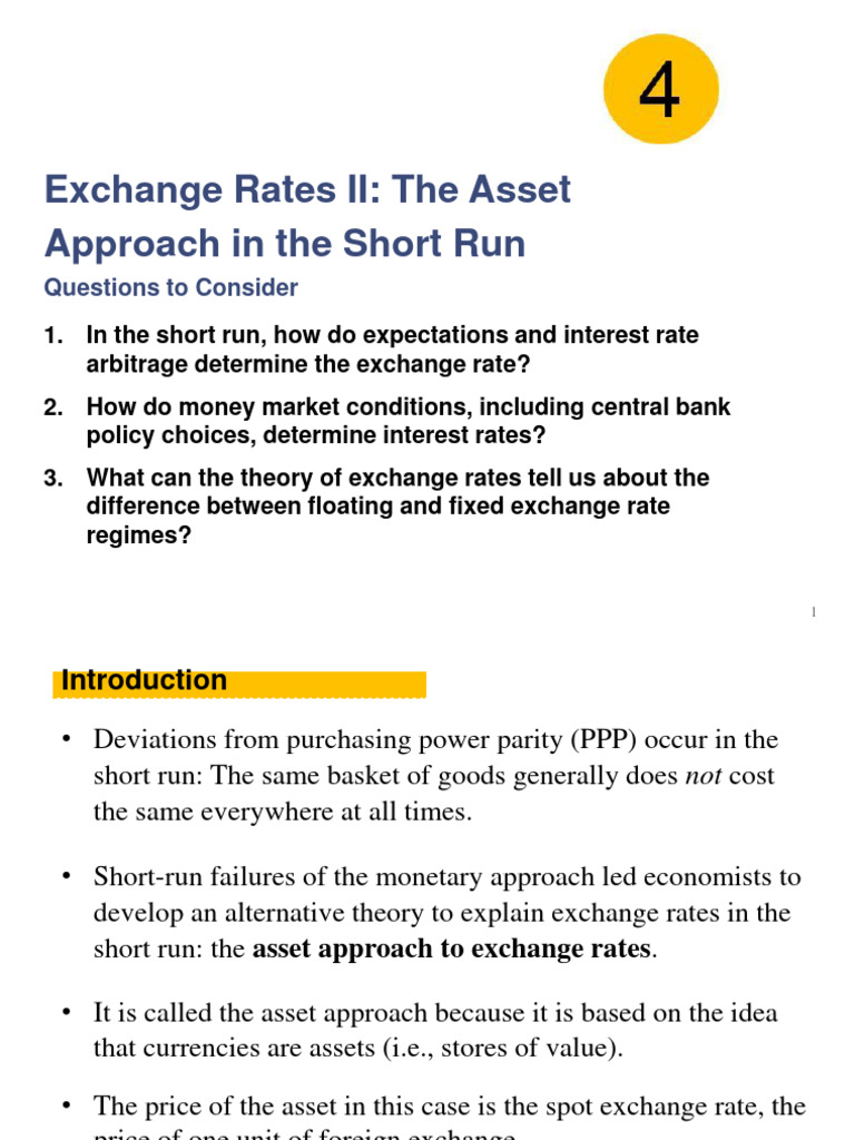 Lecture Slides Chapter 04 | PDF | Long Run And Short Run | Exchange Rate