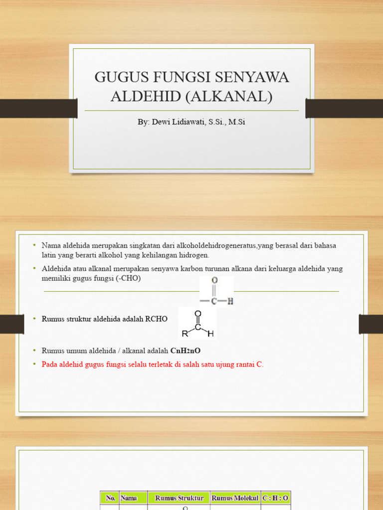 Fungsi dan Sifat Senyawa Aldehid | PDF