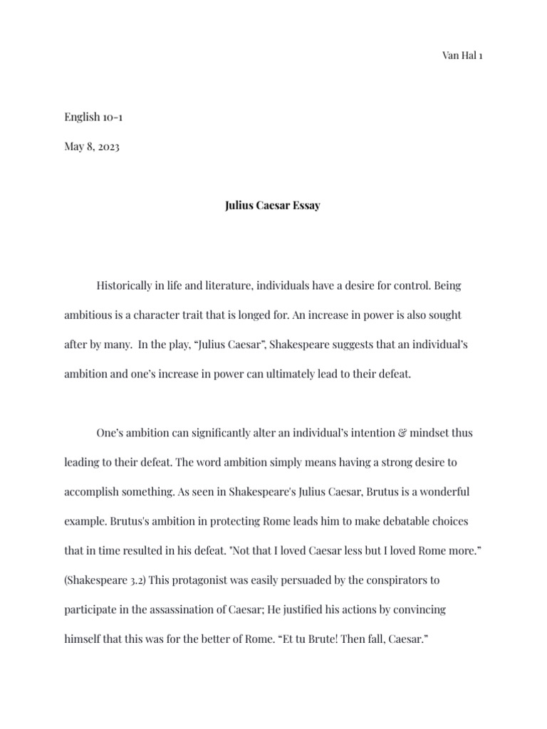 English10-1Julius Caesar Essay | PDF | Julius Caesar