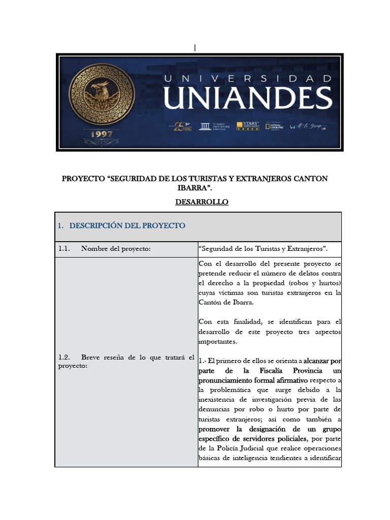 Proyecto Turismo | PDF | Turismo | Policía Proyecto Turismo | PDF | Turismo | Policía