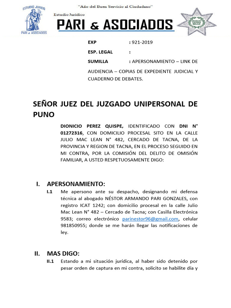 DIONICIO | PDF | Derecho