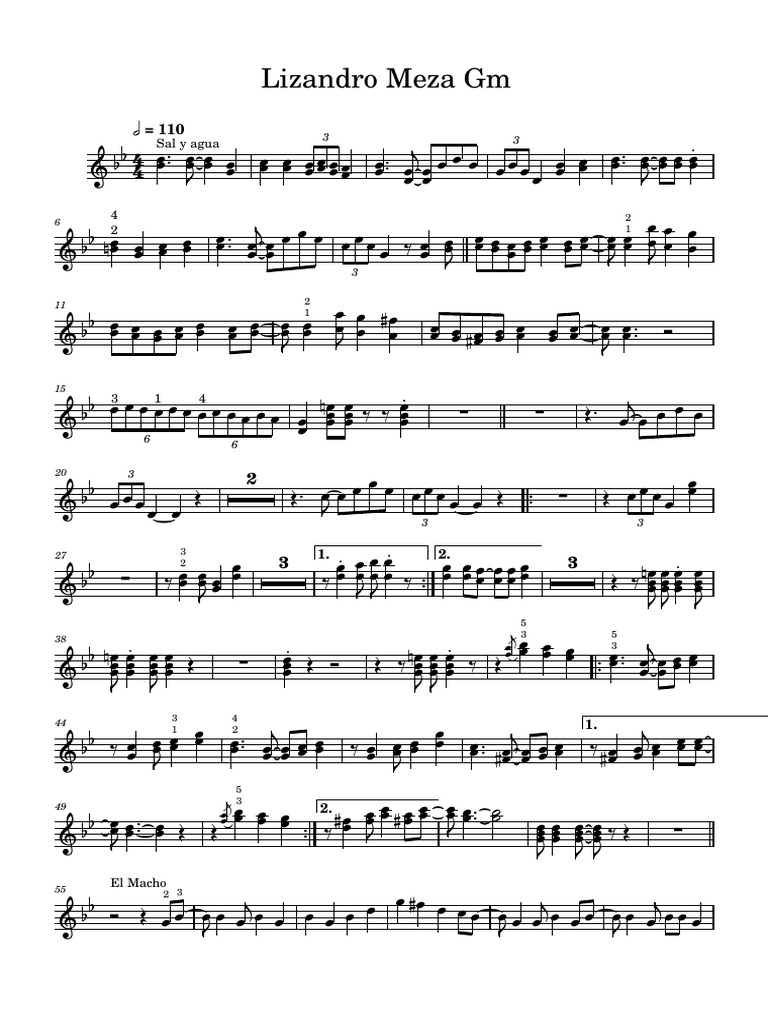 Lizandro (Sal y Agua, El Macho) GM | PDF