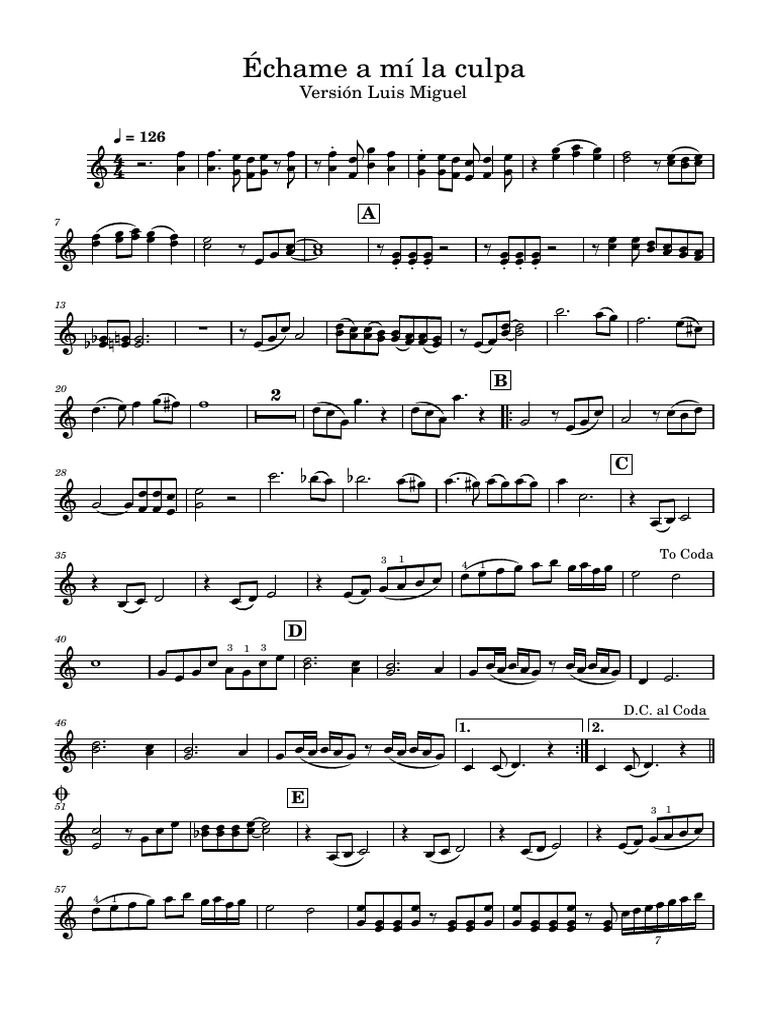 Echame a mi la culpa (C) | PDF | Spanish Language Music
