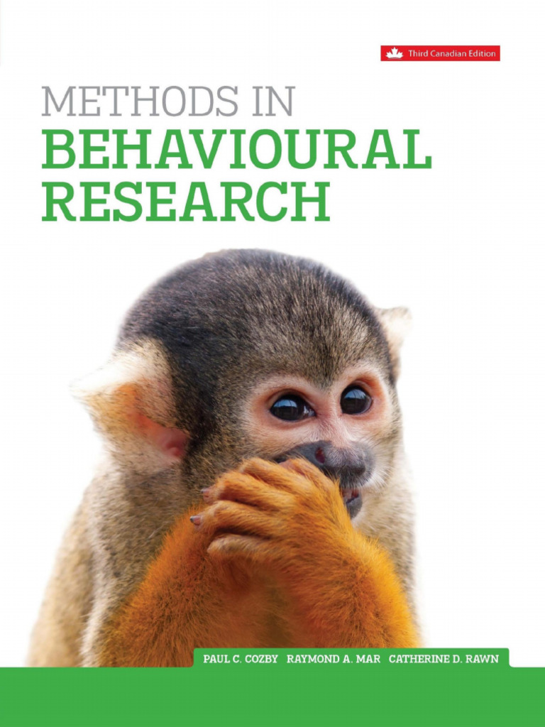 Methods in Behavioural Research 3rd Edition (Paul C. Cozby, Raymond A ...