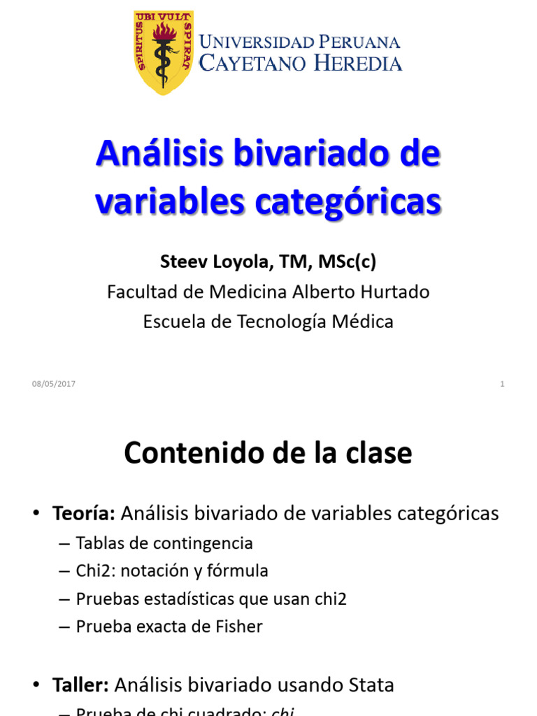 Análisis Bivariado de Variables Categóricas | PDF | Inferencia estadística | Epistemología de la ...