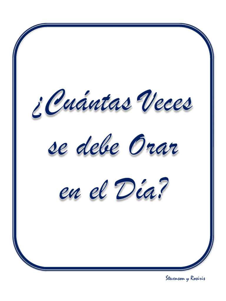 La Importancia de Orar Siempre | PDF | Oración | Jesús