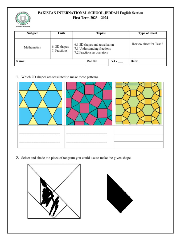 Y4 - Math Test 2 Review | PDF | Mathematics