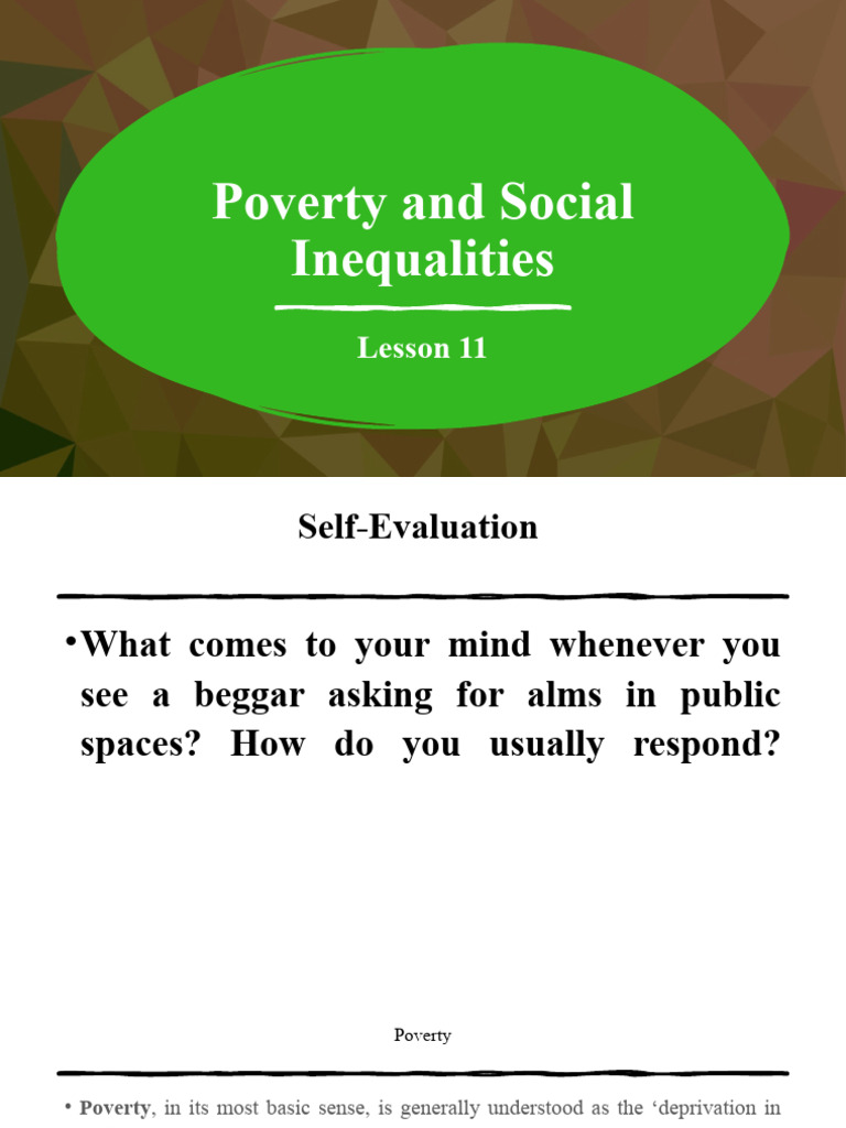 UCSP Lesson 11 Poverty Social Inequalities | PDF | Discrimination ...