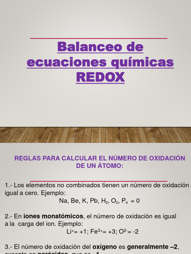balanceo redox | PDF | Redox | Compuestos químicos