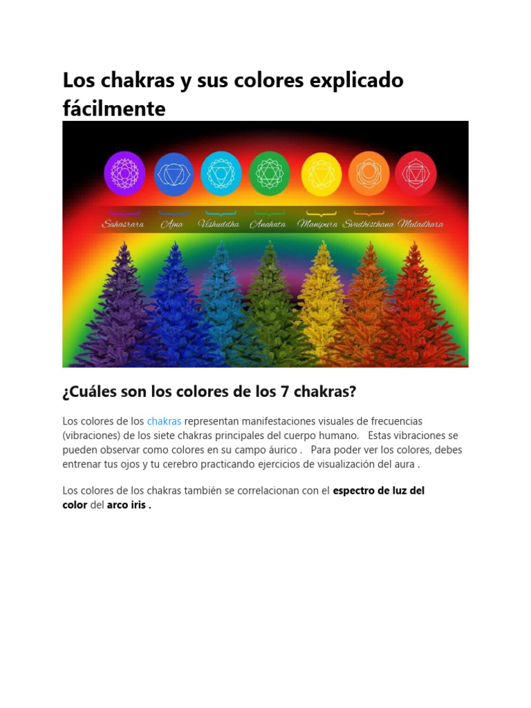 Colores y significados de los chakras | PDF | Color | Aura (paranormal)