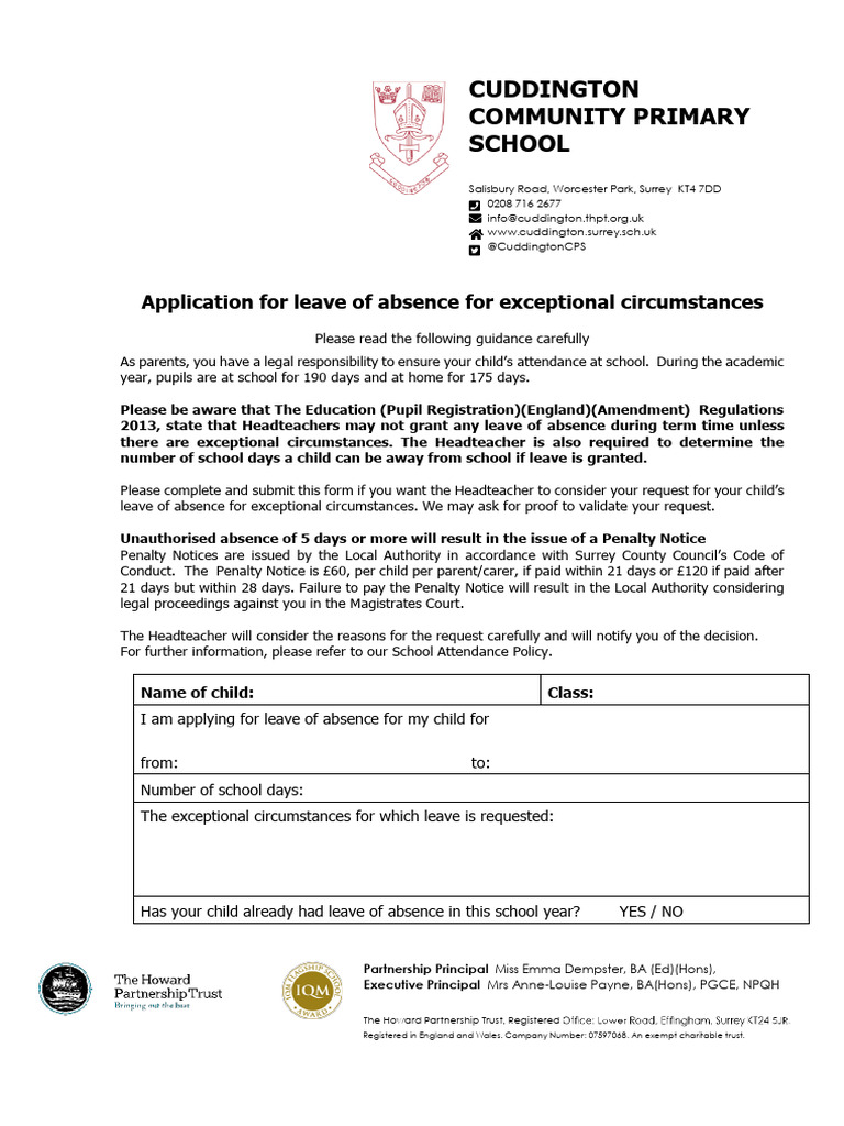 Leave_of_absence_request_form_for_parents_v_2023 | PDF | Common Law ...