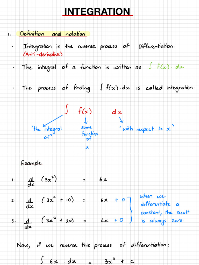 B Integration Pdf Trigonometric Functions Integral