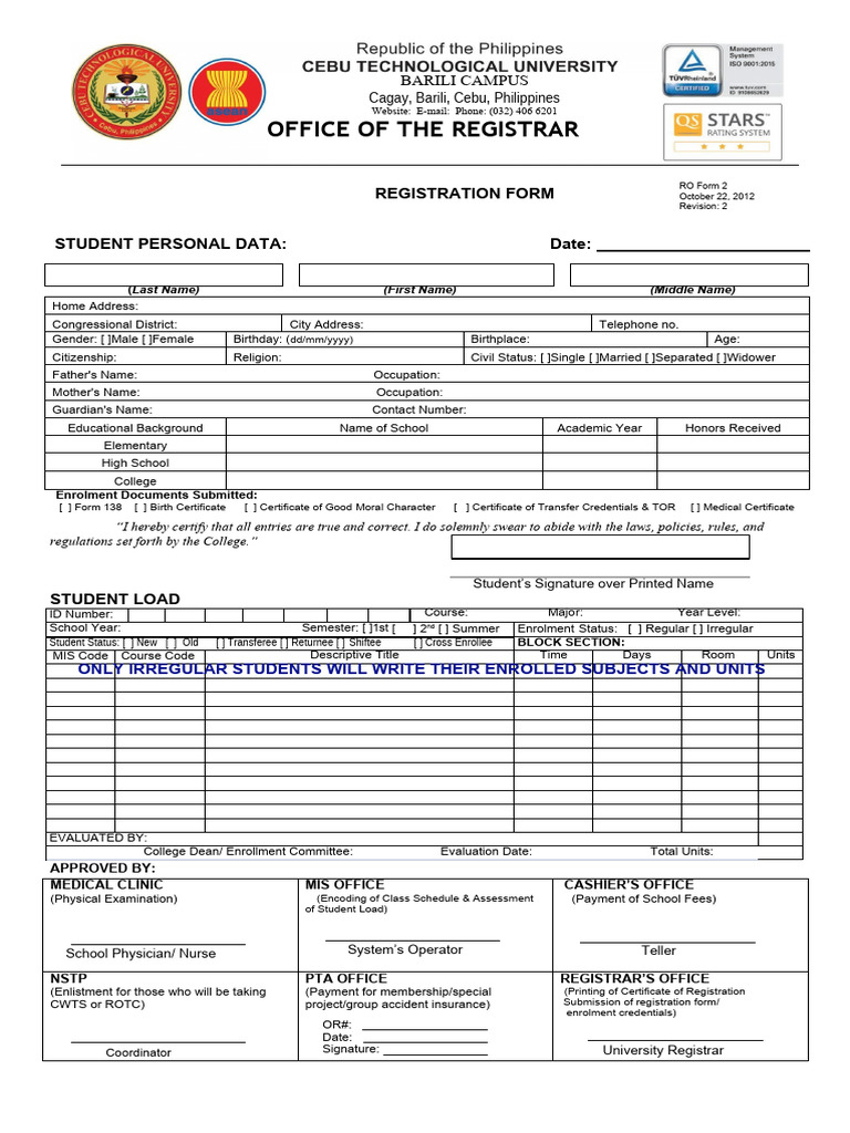 2021 RO Form2C Enrolment Form New | PDF | Health Care